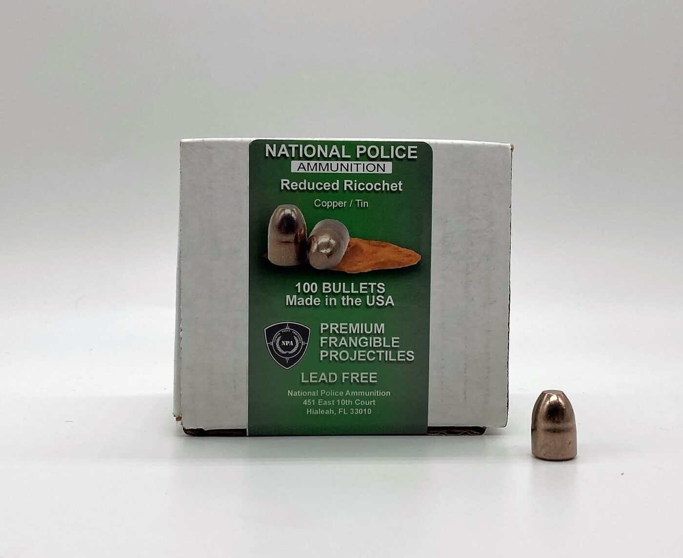NPA .45 ACP Frangible 155 Grain Projectiles (100 Count) - Alchemist ...